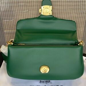 Coach | Bags | Coach Green Leather Shoulder Bag | Poshmark